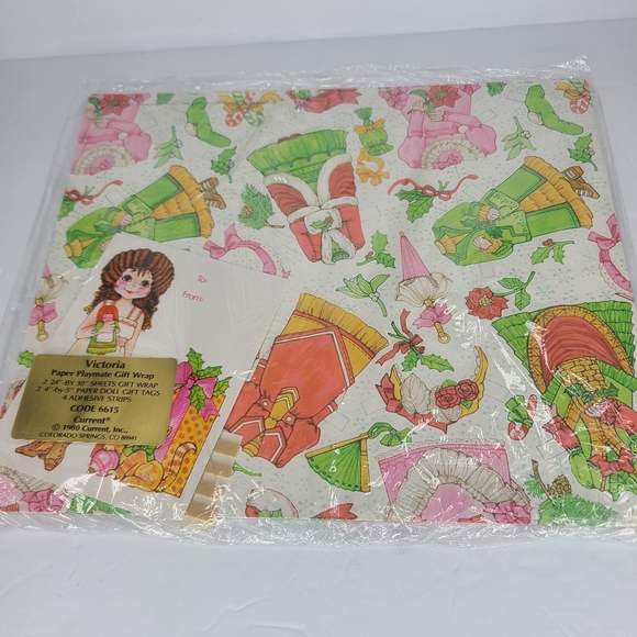 Ambassador | Party Supplies | Vintage Paper Doll Gift Wrap 98s 1 ...